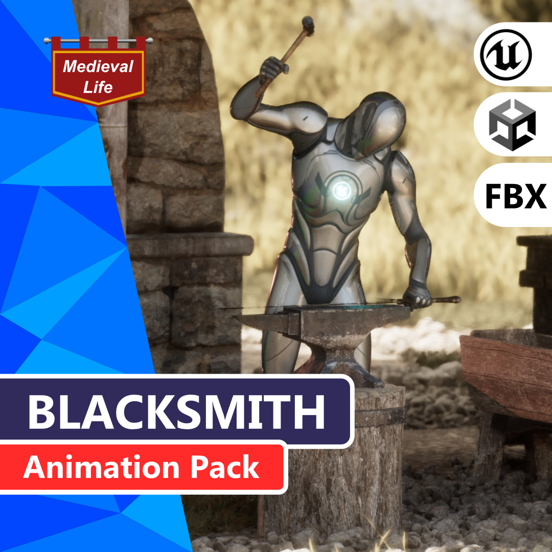 Blacksmith Pack - 45 Medieval Blacksmith Motion Captured Animations for ...