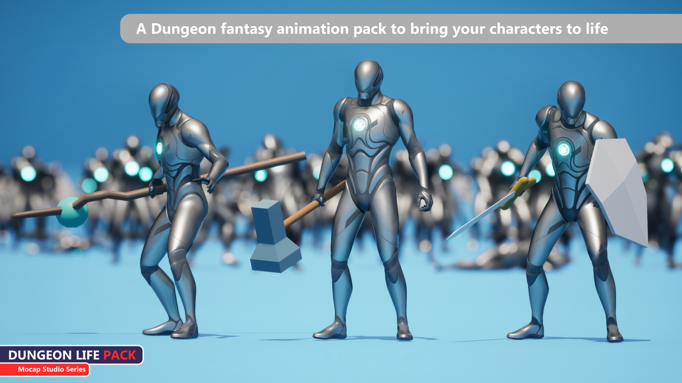 Dungeon Life Pack - 653 Fantasy RPG Motion Captured Animations for ...